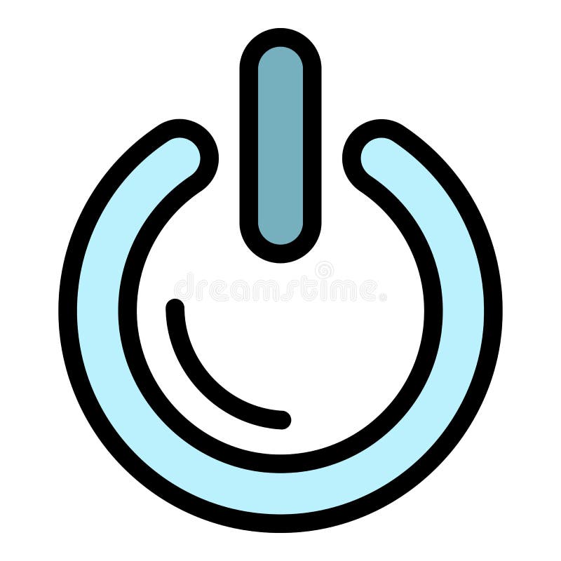 Power Off Button Icon Color Outline Vector Stock Vector - Illustration ... Power Off Button Icon Color Outline Vector Stock Vector - Illustration ...