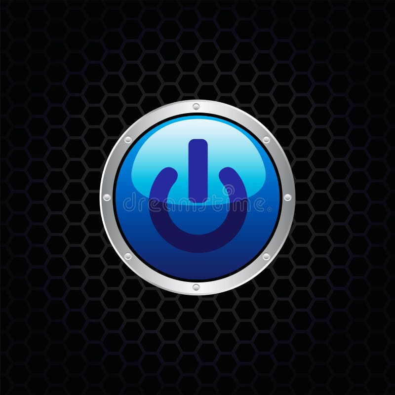 Power on or off button stock vector. Illustration of computer - 35326945
