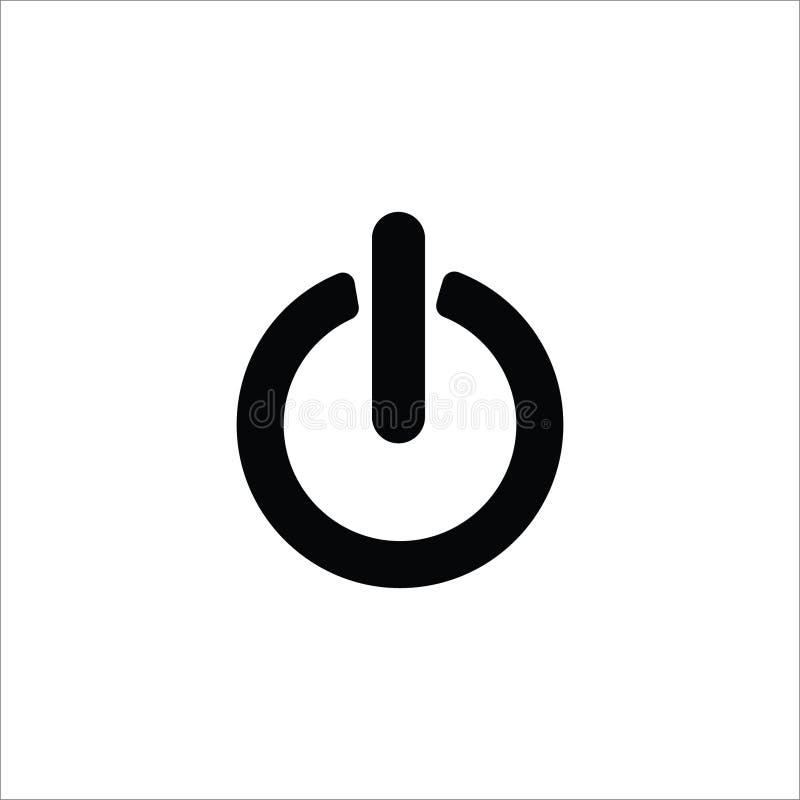 Power Off Button Web Vector Icon Stock Vector - Illustration of ...