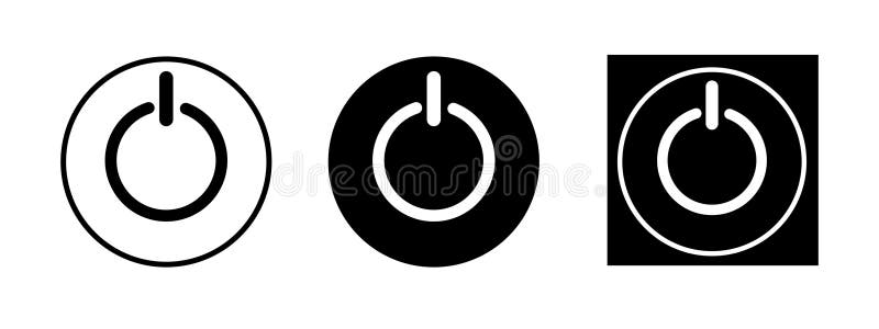 Power on Off Buttons Vector Symbol on White Background Stock Vector ...