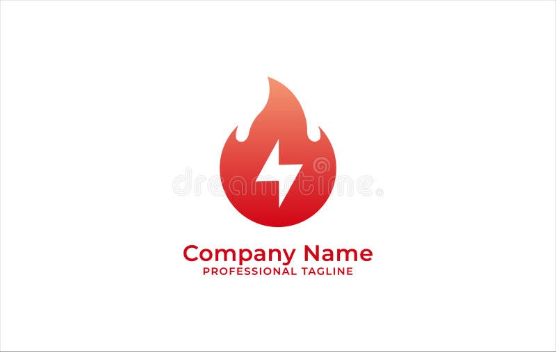 Power On And Off With Flame Fire Logo, Gradient Fire Flame Logo ...