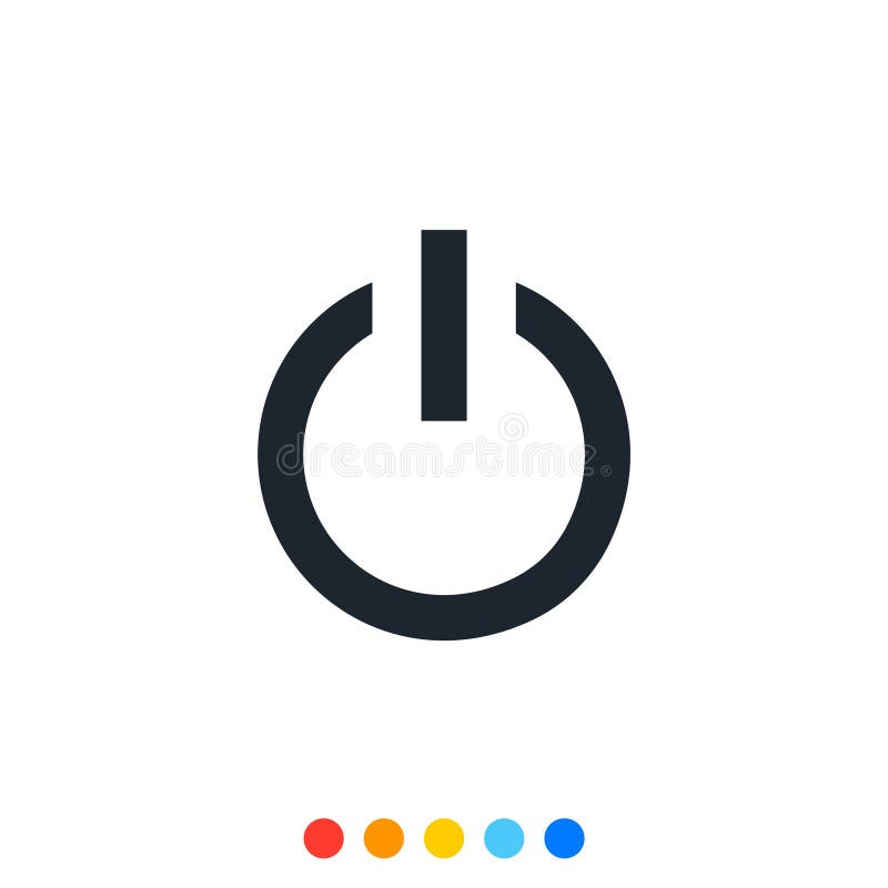 Power on or off icon stock vector. Illustration of design - 193012944