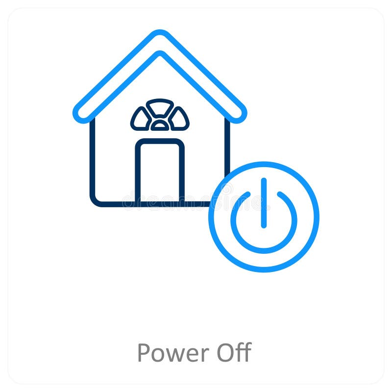 Power Off and Off Icon Concept Stock Illustration - Illustration of ...