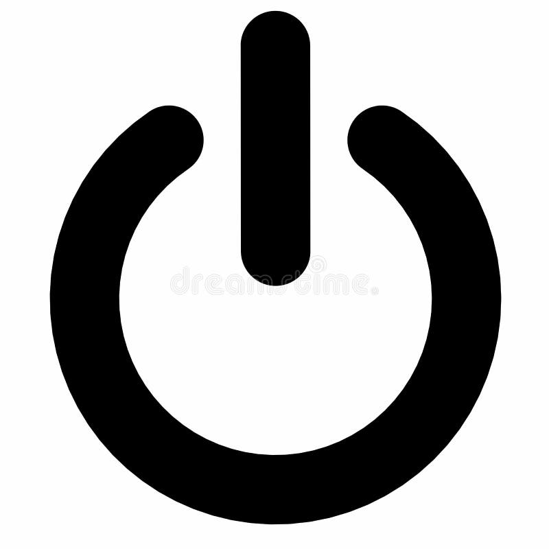 Power Off Icon Illustration. on Off Button. Power Switch on Off Stock ...