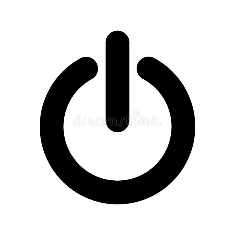 Power Off Icon. Vector Illustration Stock Vector - Illustration of line ...