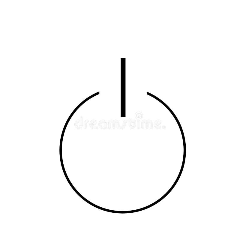 Power Off Icon on a White Background. Vector Illustration Stock ...