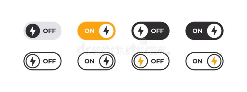 Power on Power Off. on and Off Icons. on Off Switcher Stock Vector ...