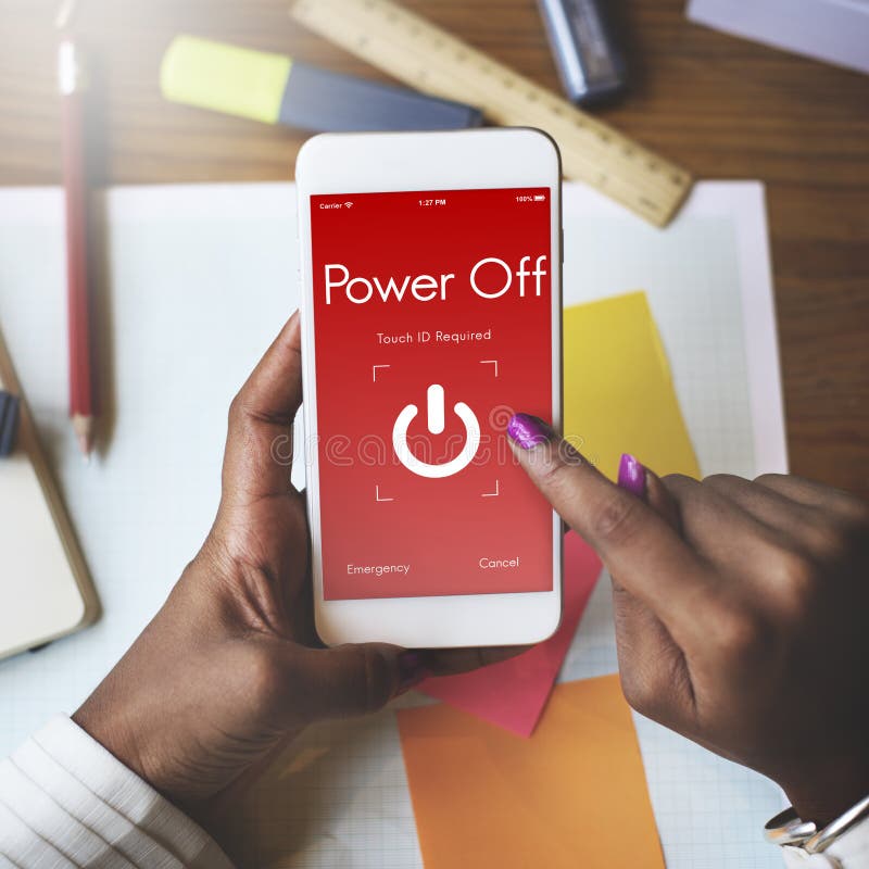 Power Off Touchscreen Display Concept Stock Photo - Image of designer ...
