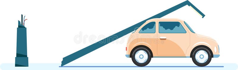 Power Outage Causing a Falling Electric Pole Crushing a Car during ...