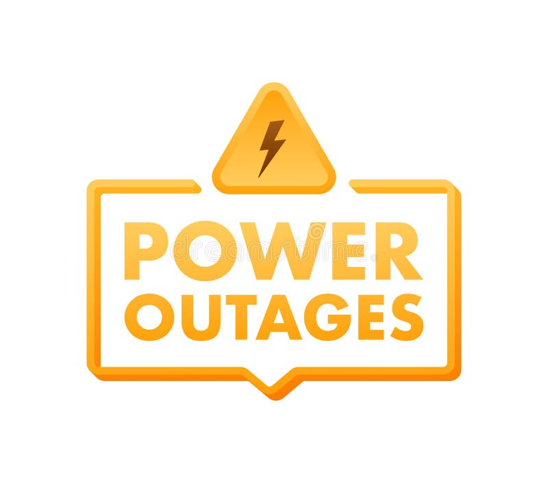 Power Outages. Badge, Icon, Stamp, Logo. Vector Illustration. Stock ...