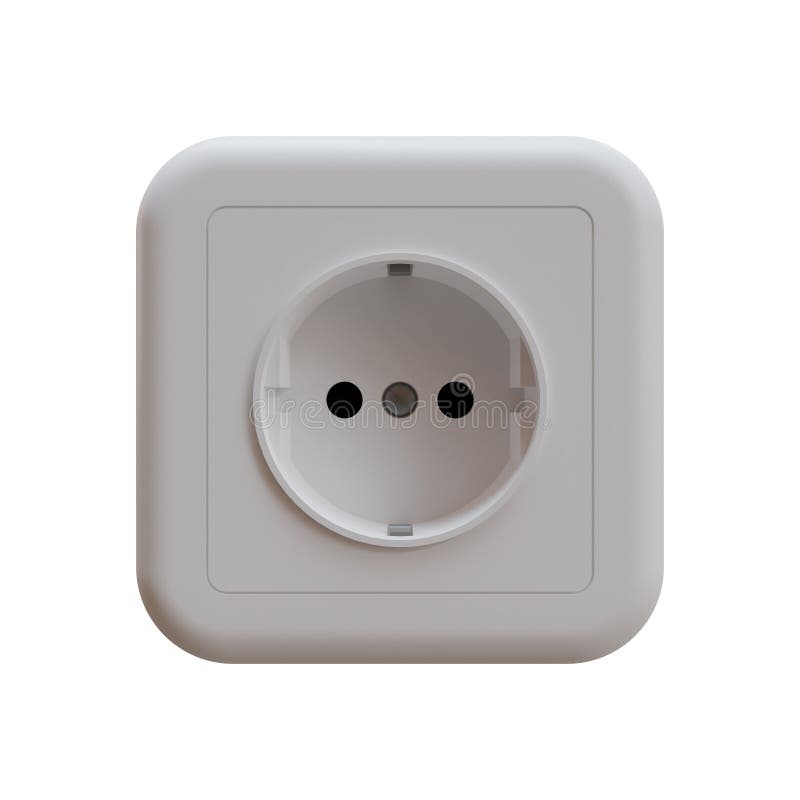 Power Outlet 3D Illustration Stock Illustration - Illustration of ...