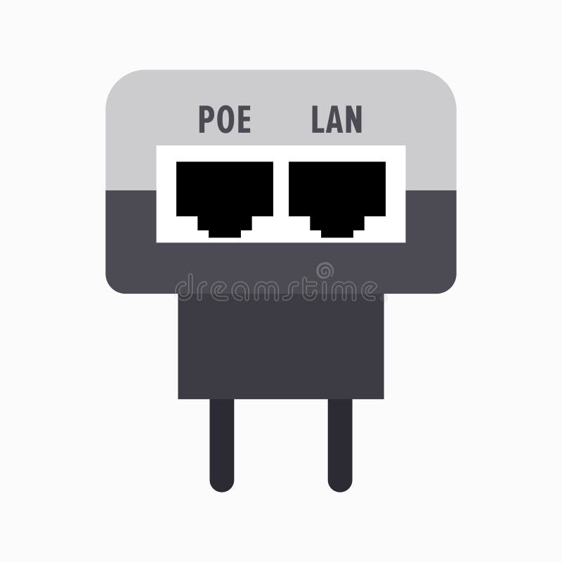 Power over Ethernet symbol stock vector. Illustration of pictogram ...