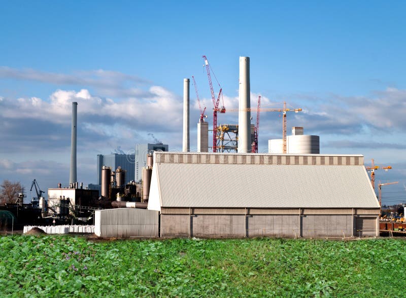 Power plant stack stock image. Image of stack, electricity - 21282093