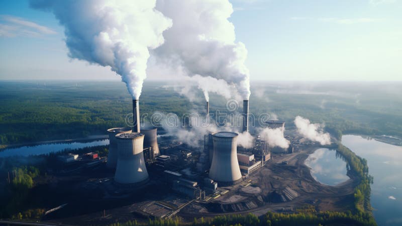 Power Plant, Alternative Energy, Pollution and Sustainability Concept ...