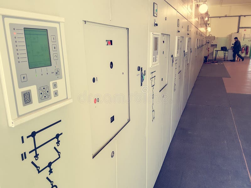 Power Plant Bay Control Panel. Editorial Image - Image of installation ...