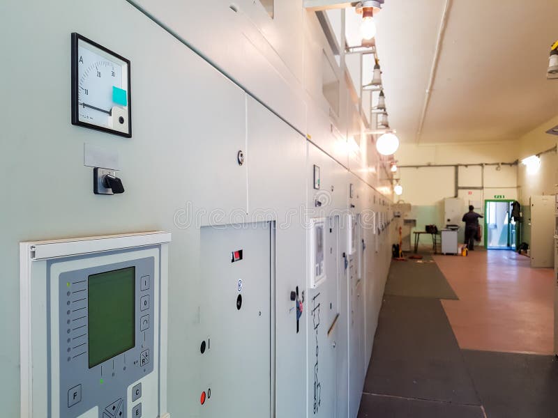 Power Plant Bay Control Panel. Stock Image - Image of power, science ...