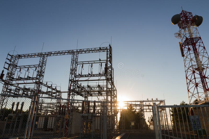 Telecommunications Towers stock image. Image of communication - 36087619