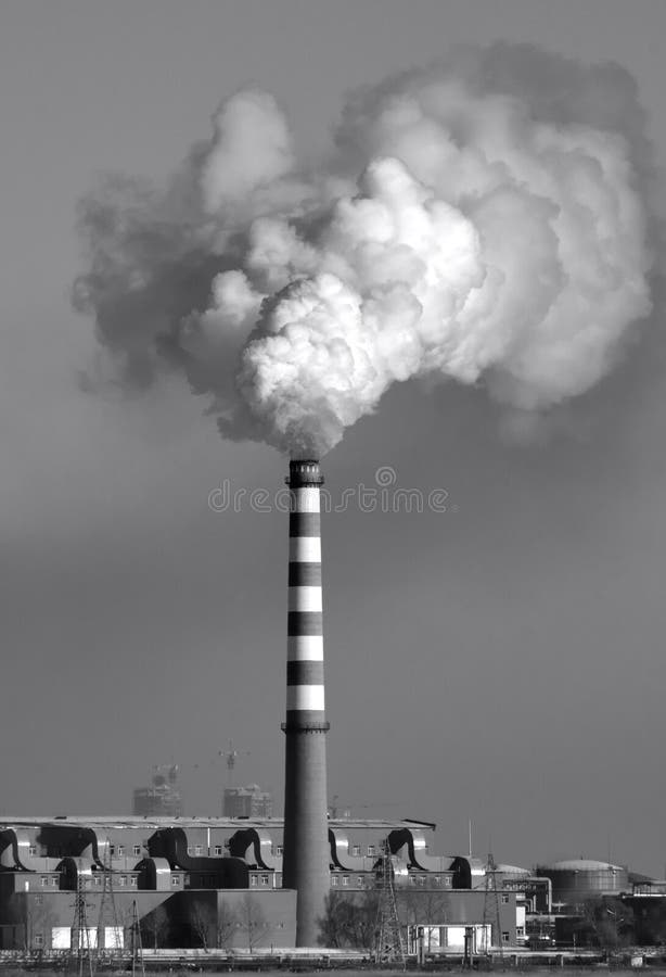 Power plant chimney stock photo. Image of power, plants - 28841752