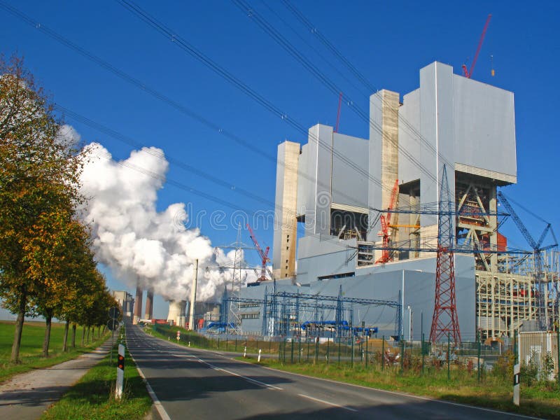 Power plant construction stock image. Image of high, current - 11482771