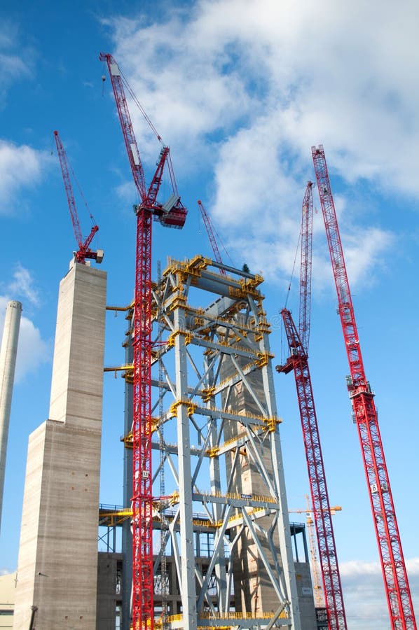 Power plant stack stock image. Image of stack, electricity - 21282093