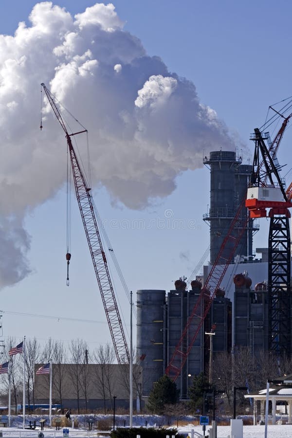 Power Plant Construction stock image. Image of coal, chimney - 8755607