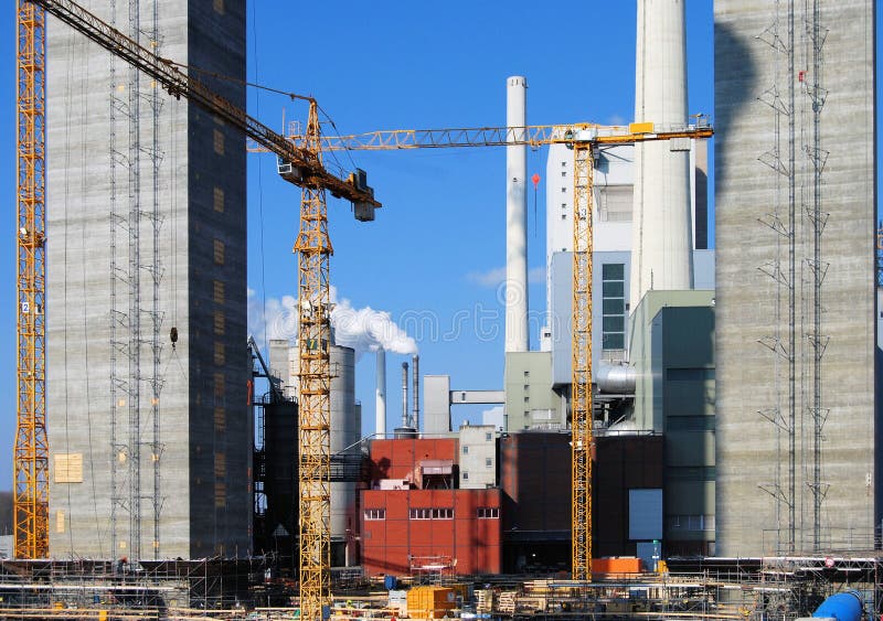 Power plant stack stock image. Image of stack, electricity - 21282093