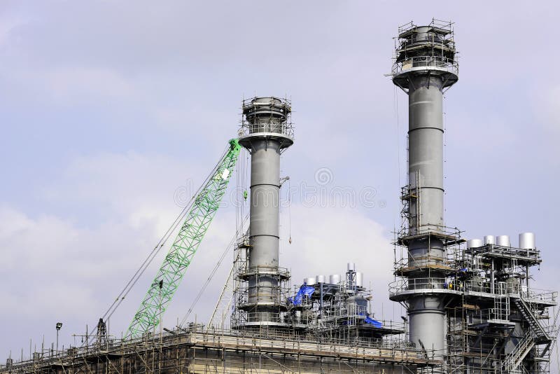 Power plant construction stock photo. Image of working - 39697448