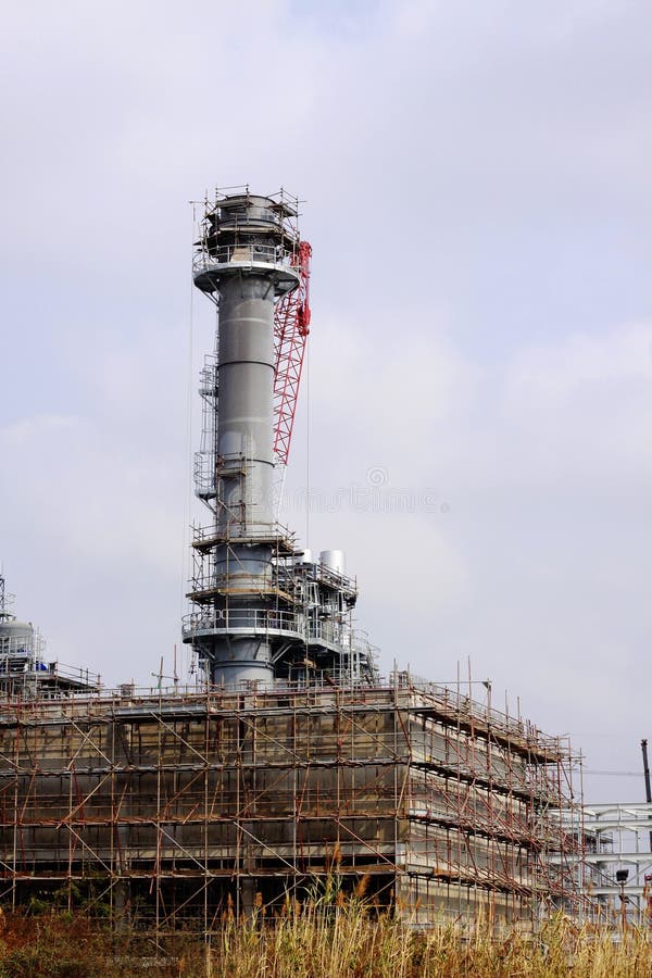 Power plant construction stock photo. Image of working - 39710912