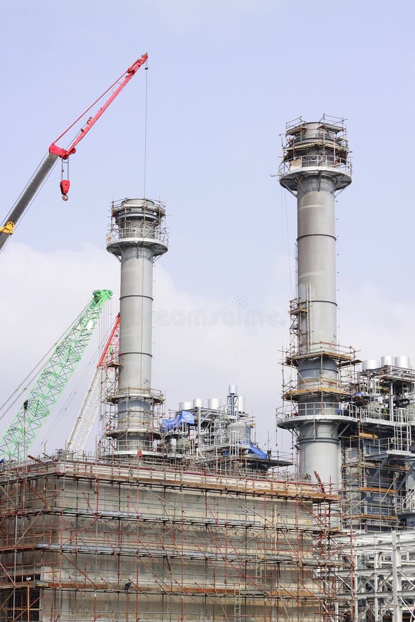Power plant construction stock photo. Image of built - 39716846