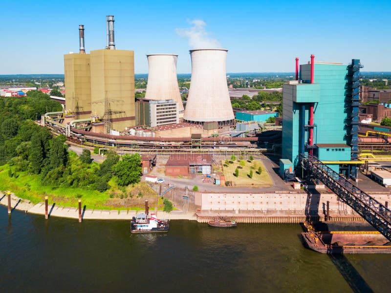 Power Plant in Duisburg, Germany Stock Image - Image of production ...