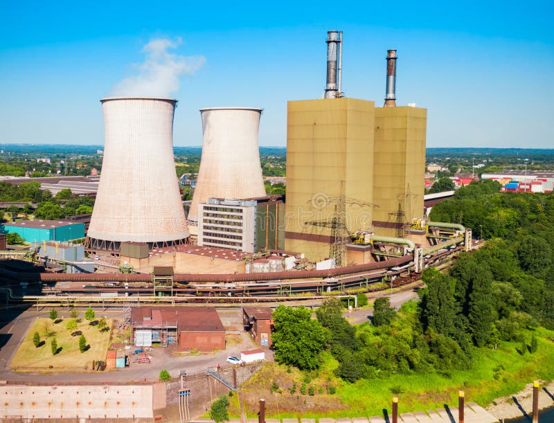 Power Plant in Duisburg, Germany Stock Photo - Image of electrical ...
