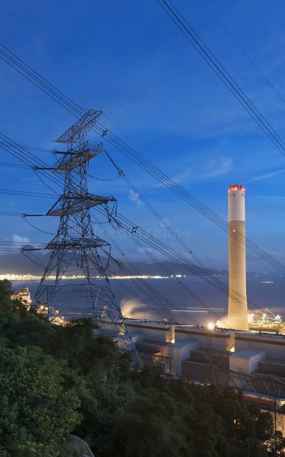 Power Plant in Hong Kong City Stock Image - Image of burn, ecology ...