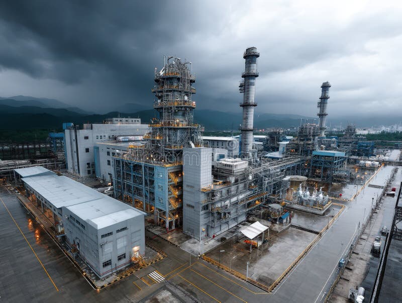 Power plant engineering stock image. Image of metal - 381556597