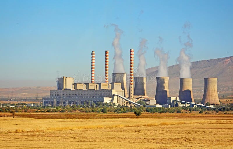 Power plant in Greece stock photo. Image of industrial - 67229536