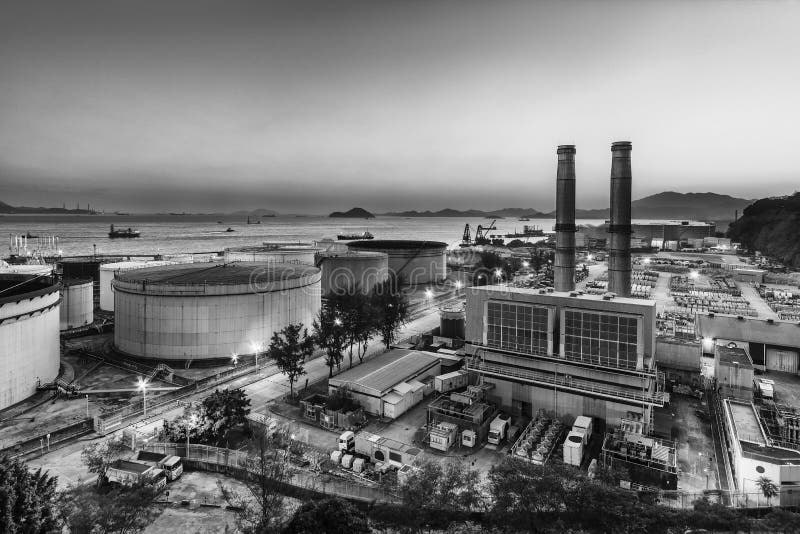 Power Plant in Hong Kong at Dusk Stock Image - Image of industry, kong ...