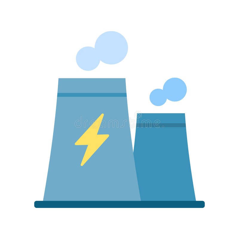 Power Plant Icon. Nuclear or Coal Power Plant Stock Vector ...