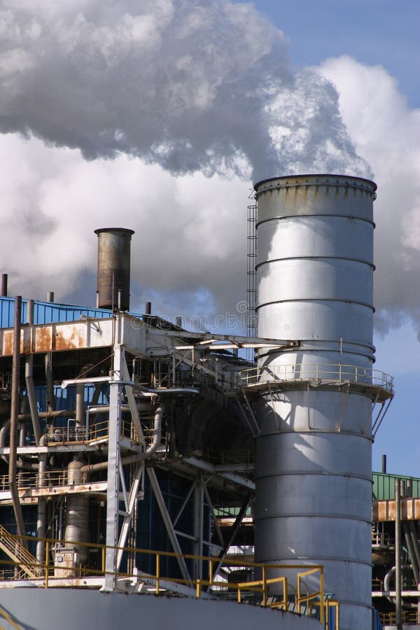 Power plant stack closeup stock image. Image of industrial - 8744353
