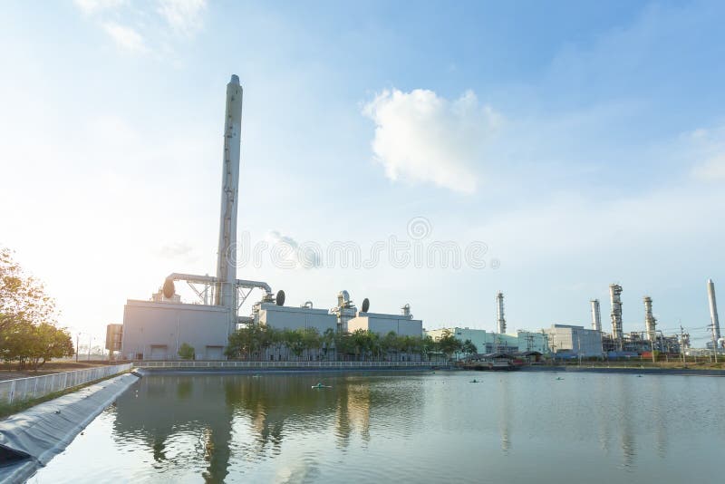 Power Plant, Industrial Smoke Stack of Power Plant Stock Image - Image ...