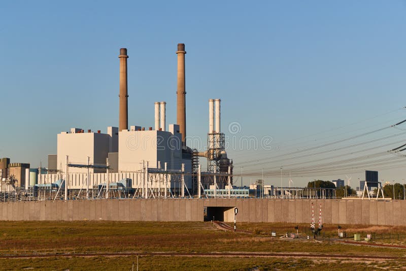 Power Plant with Modern Building Structue Stock Image - Image of energy ...