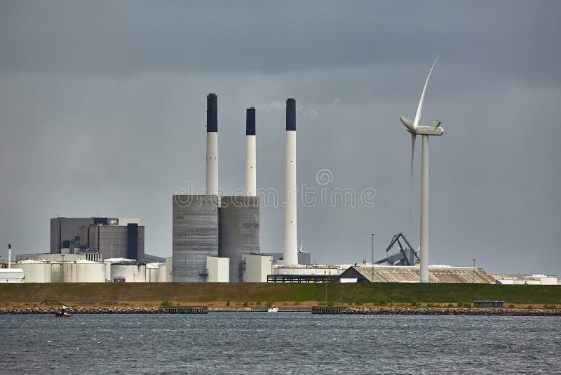 Industrial Facilities by the Sea Stock Photo - Image of environment ...