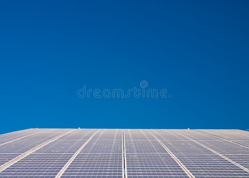 Power Plant Running on Solar Cells Stock Image - Image of cloud ...