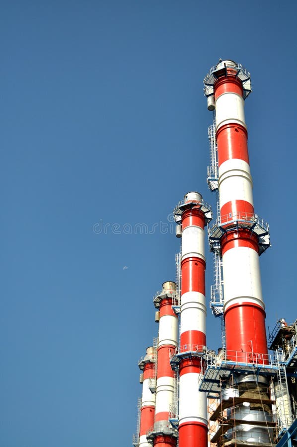 Power plant stack stock image. Image of stack, electricity - 21282093