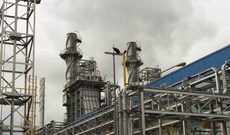 Power Plant Station Building Stock Photo - Image of environment ...