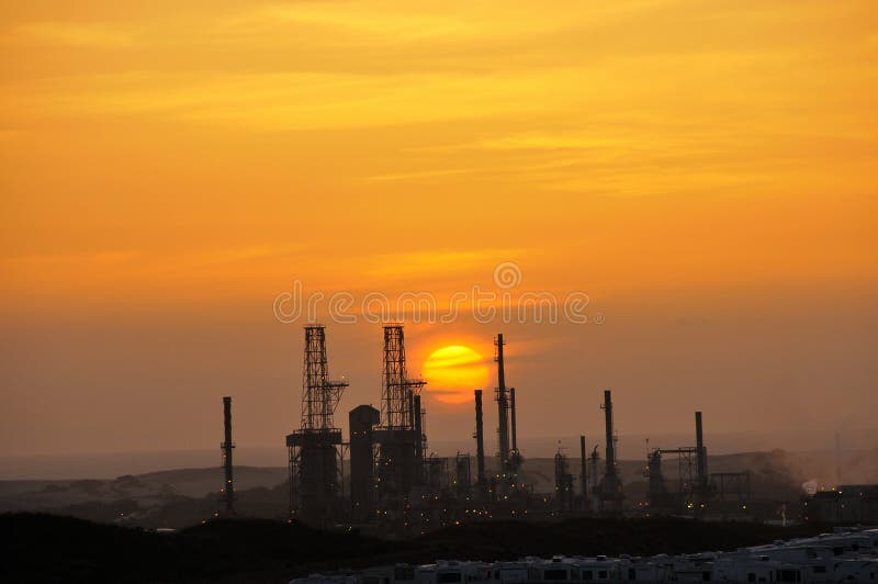 Power Plant at Sunset stock image. Image of industrial - 14087099