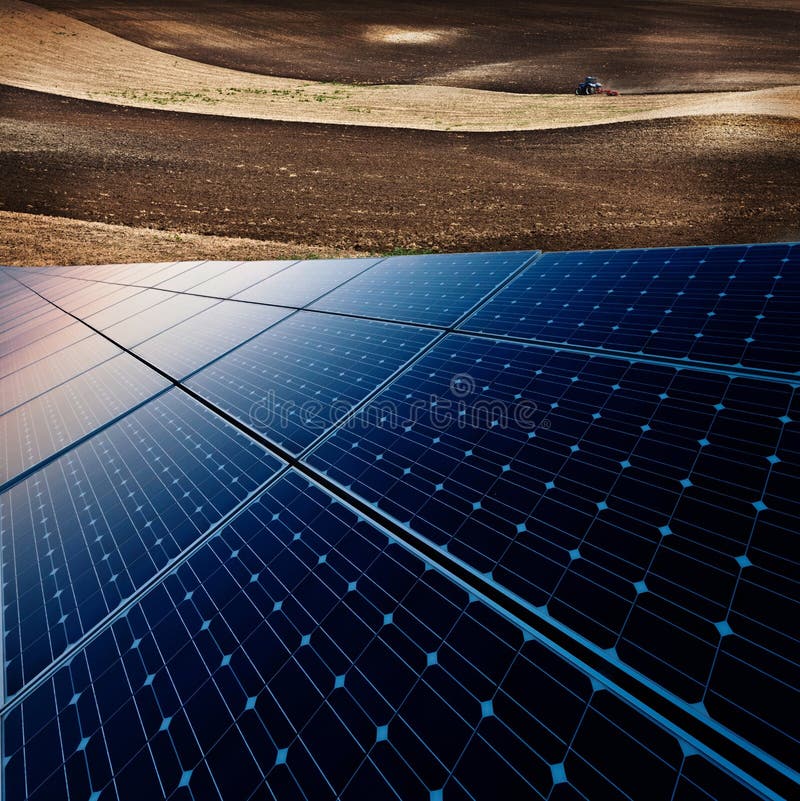 Power Plant Using Renewable Solar Energy Stock Image - Image of field ...