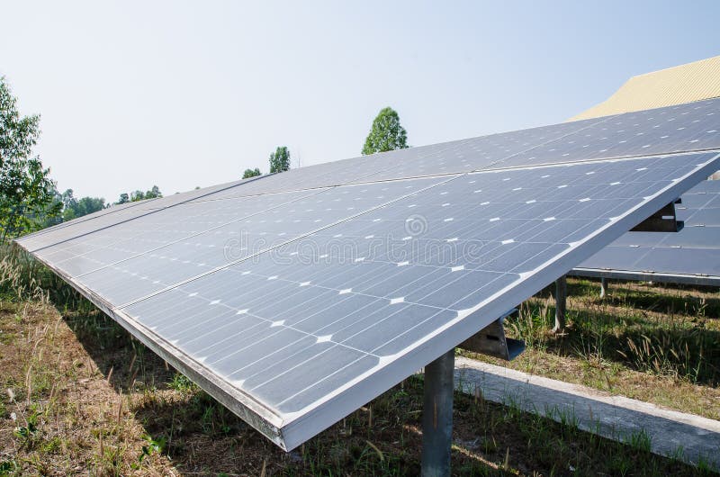 Solar cell stock image. Image of plant, panels, nature - 152328107