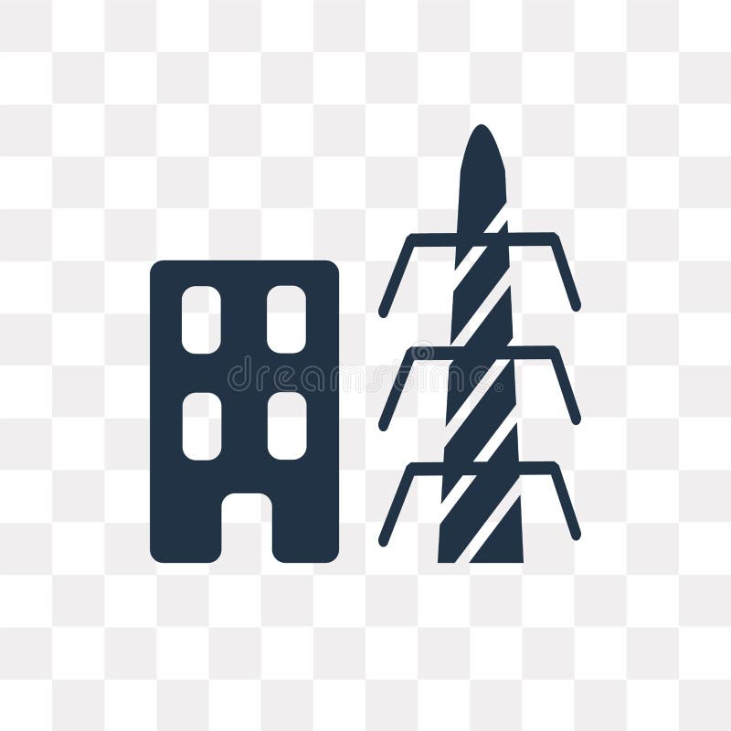 Power Plant Vector Icon Isolated on Transparent Background, Power Plant ...