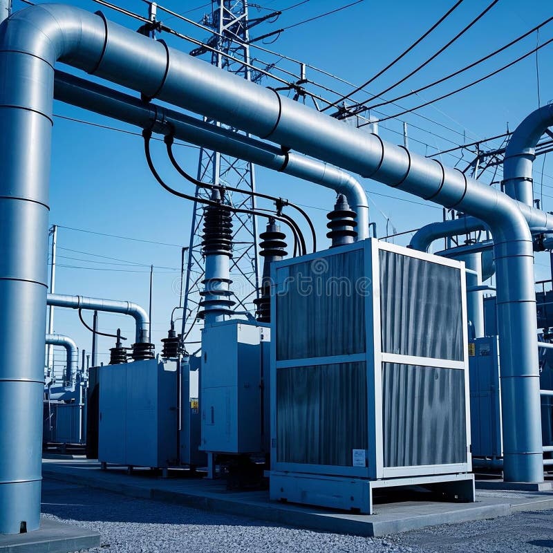 Power Plant Voltage Equipment, Voltage Lines, Etc. Showcase Modern ...