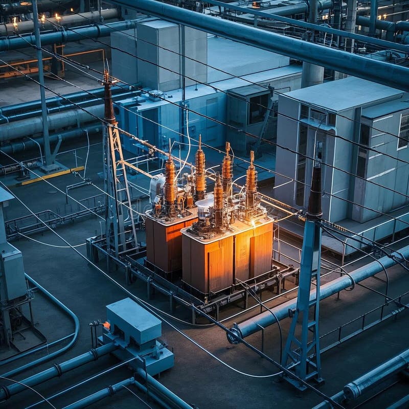 Power Plant Voltage Equipment, Voltage Lines, Etc. Showcase Modern ...