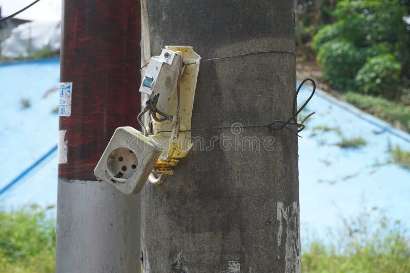 The Power Plug is Broken on the Electric Stock Photo - Image of ...